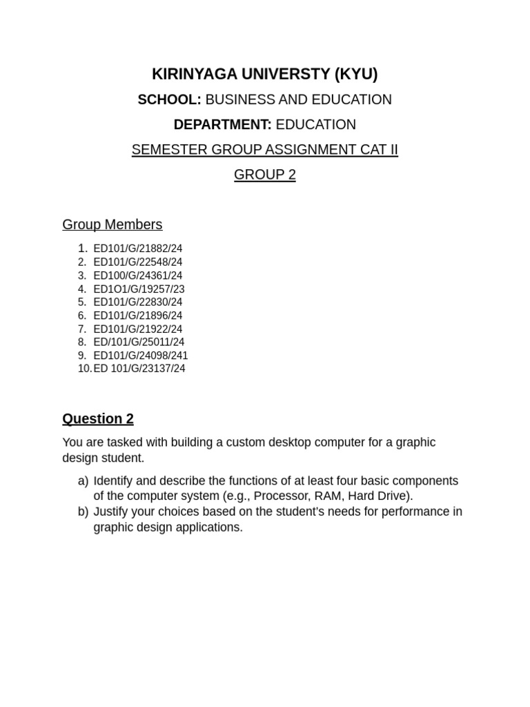 Comp Application Assignment | PDF | Graphics Processing Unit | Solid ...