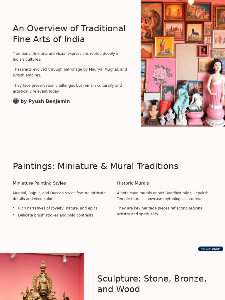An Overview of Traditional Fine Arts of India | PDF | Paintings | The Arts