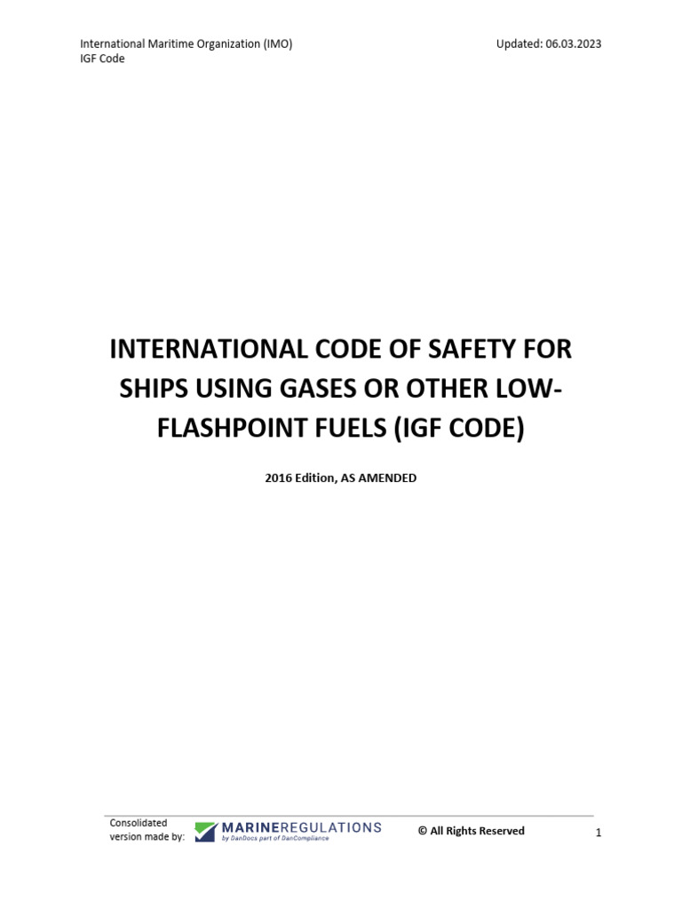 b 2.10 International Code of Safety for Ships Using Gases or Other Low ...