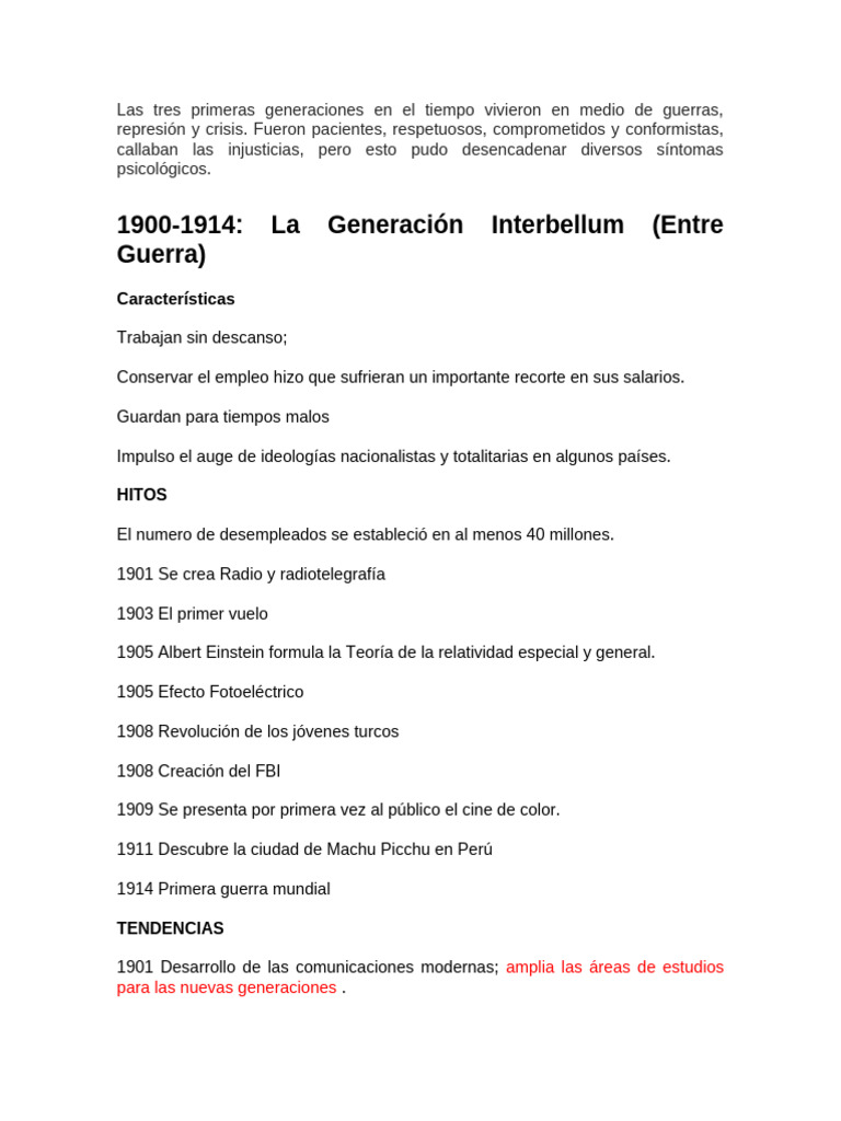Generaciones Interbellum | PDF | Estándar dorado | Desempleo