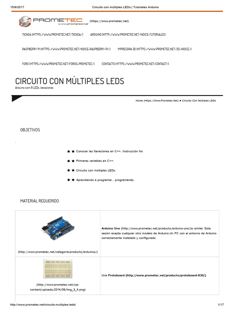 04 Circuito Con Múltiples LEDs | PDF | Lenguaje de programación | Algoritmos