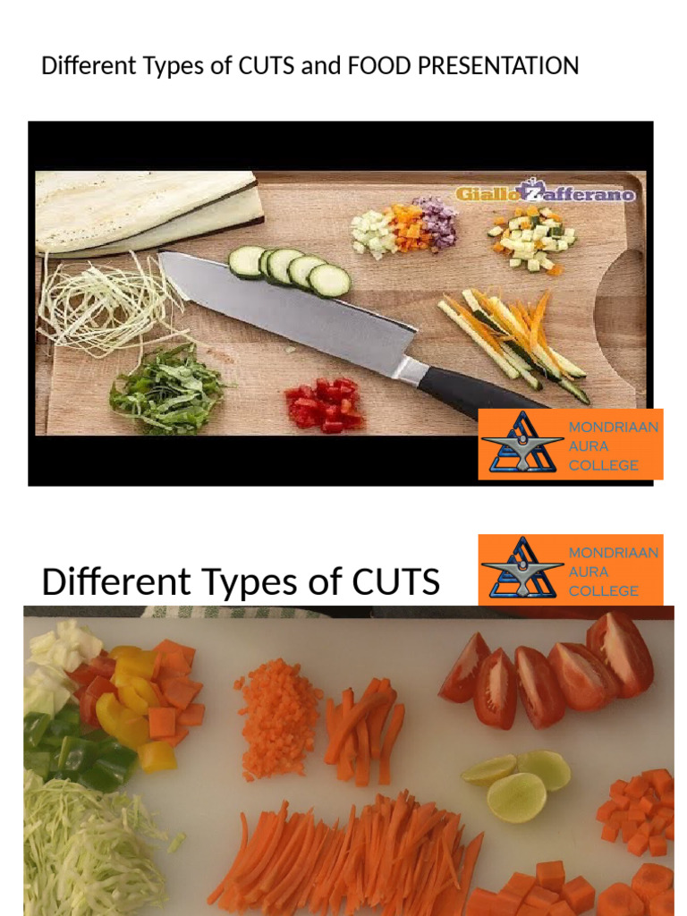 Different Types of CUTS | PDF | Food And Drink Preparation | Cooking