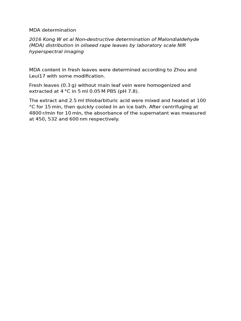 MDA Determination | PDF