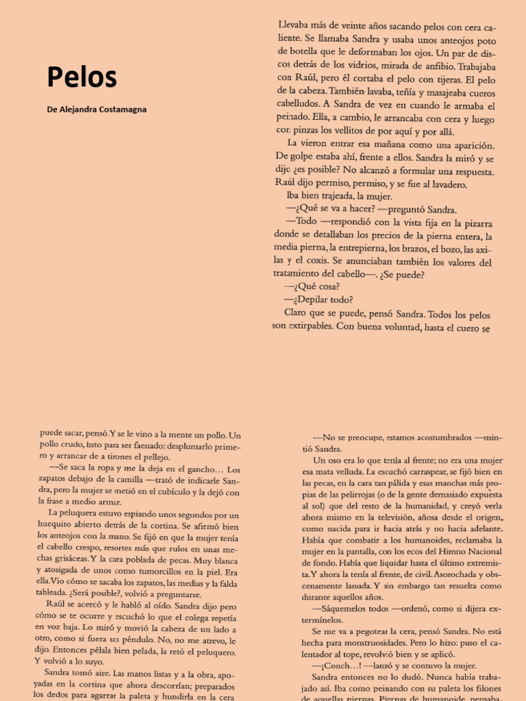 CUENTO PELOS DE ALEJANDRA COSTAMAGNA | PDF