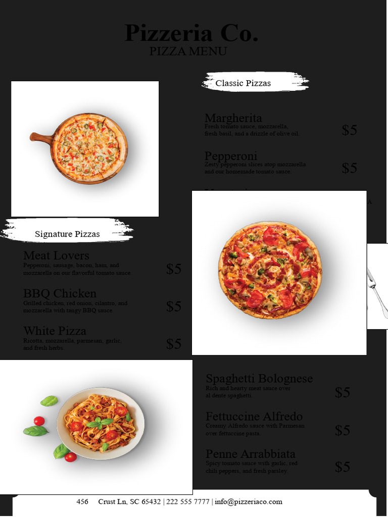 Pizza Menu Template | PDF