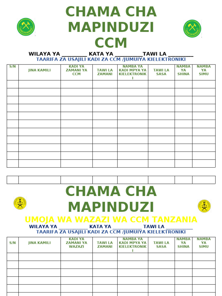 Chama Cha Mapinduzi | PDF