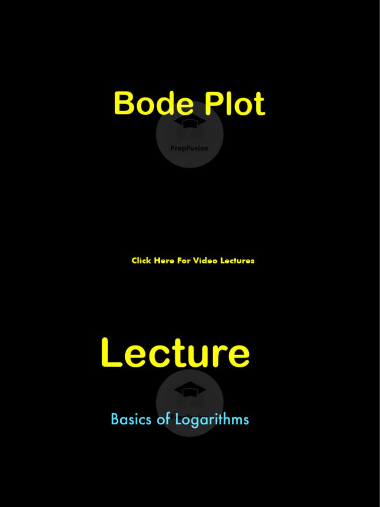 Quick Revision of Bode Plot | PDF | Telecommunications Engineering | Control Theory