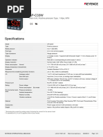 Keyence IV3-G600CA Data Sheet | PDF | Lighting | Pixel