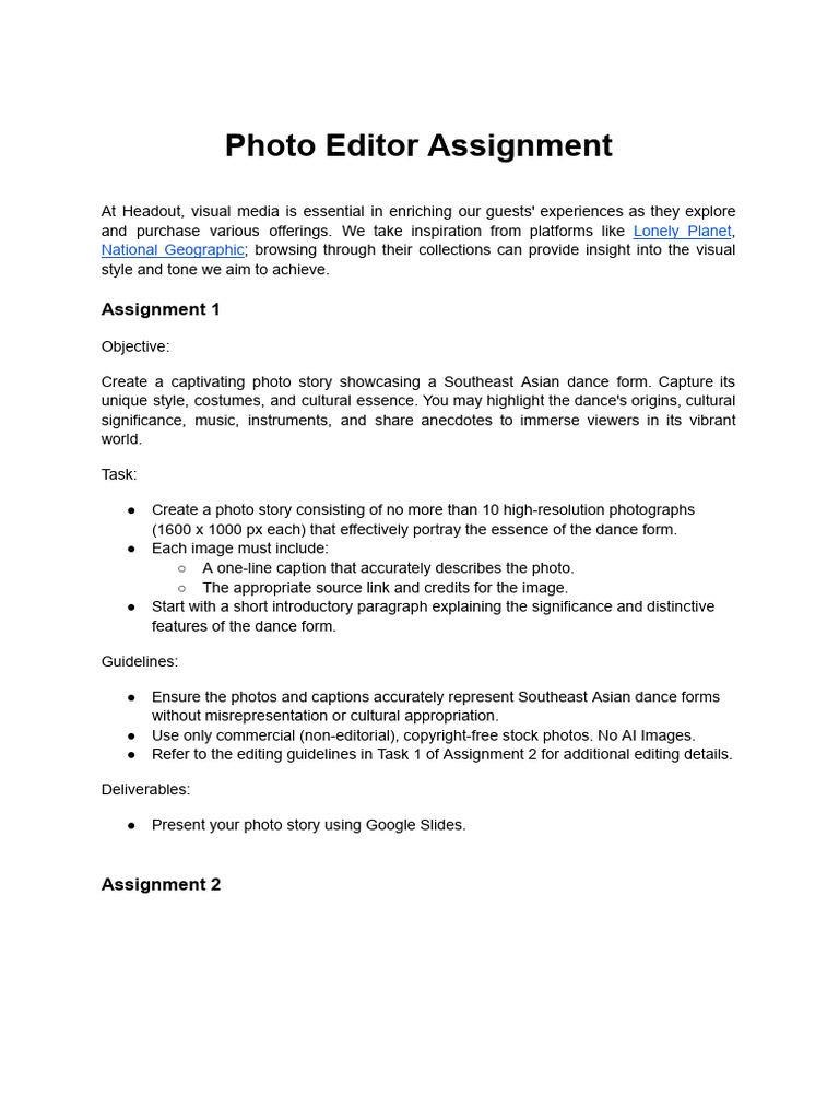 Photo Editor Assignment | PDF