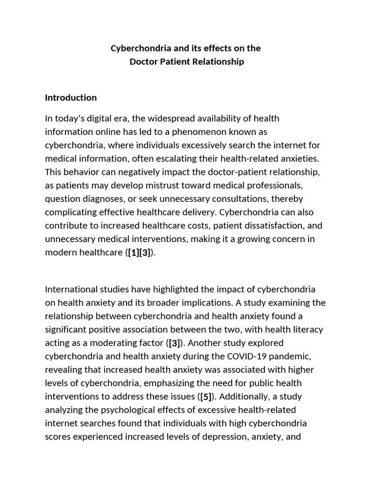 Cyberchondria & It's Effects On DPR (Research) RR-processed | PDF | Cognitive Behavioral Therapy ...