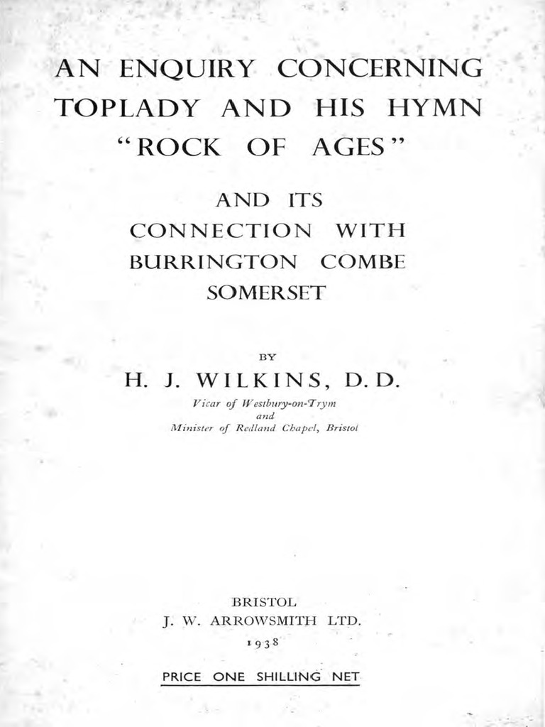 Toplady's "Rock of Ages" and Burrington Combe | PDF