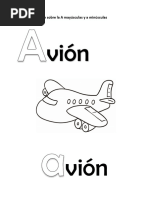 Vocales Escritura Ilustrado Blanco y Negro | PDF