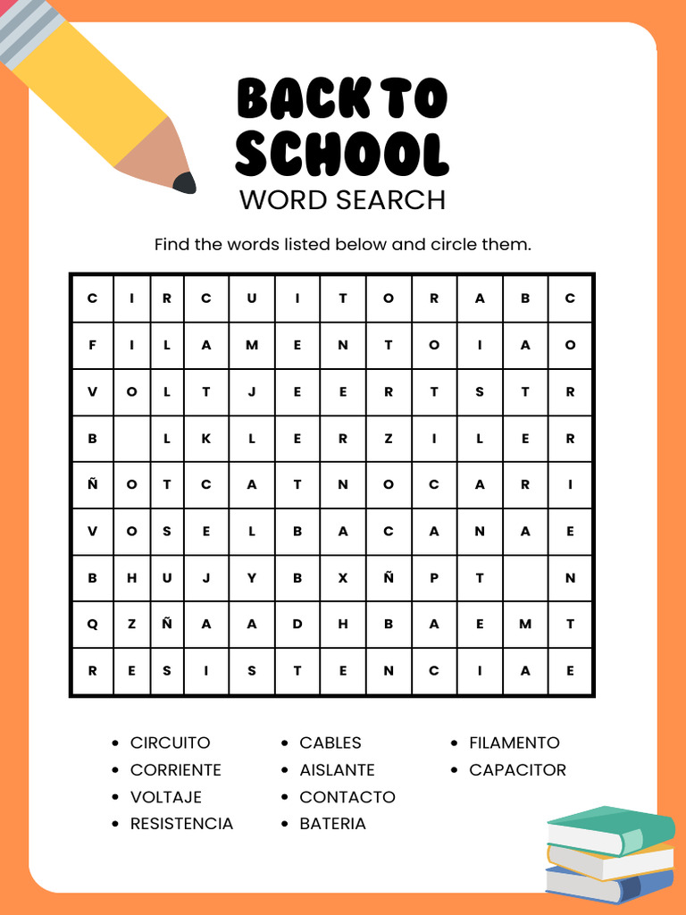Back to School - Classroom Objects Word Search | PDF