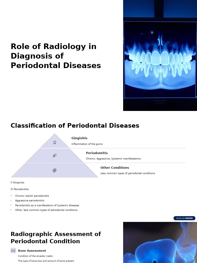 Role of Radiology in Diagnosis of Periodontal Diseases | PDF ...