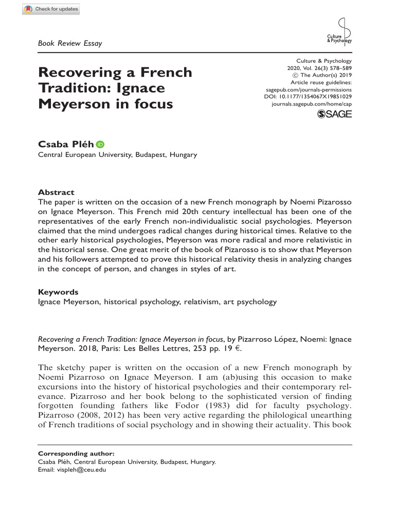 pleh-2019-recovering-a-french-tradition-ignace-meyerson-in-focus | PDF ...