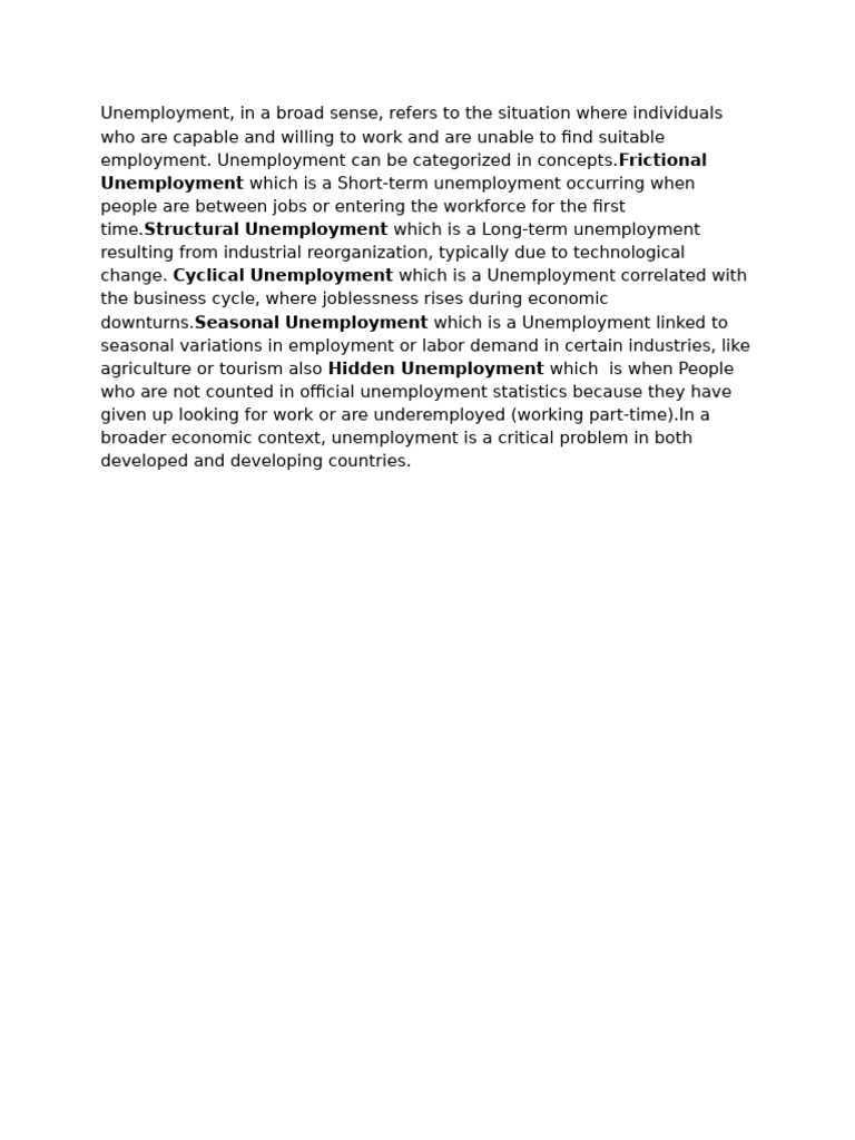 Intro Unemployment | PDF