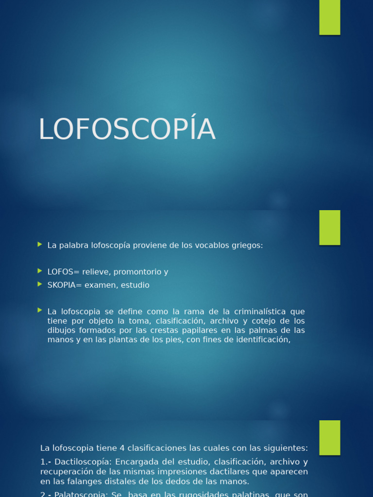 LOFOSCOPÍA | PDF