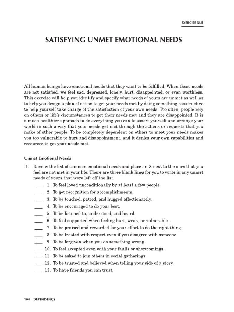 Unmet Needs | PDF
