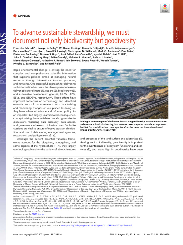 Schrodt Et Al To Advance Sustainable Stewardship We Must Document Not ...