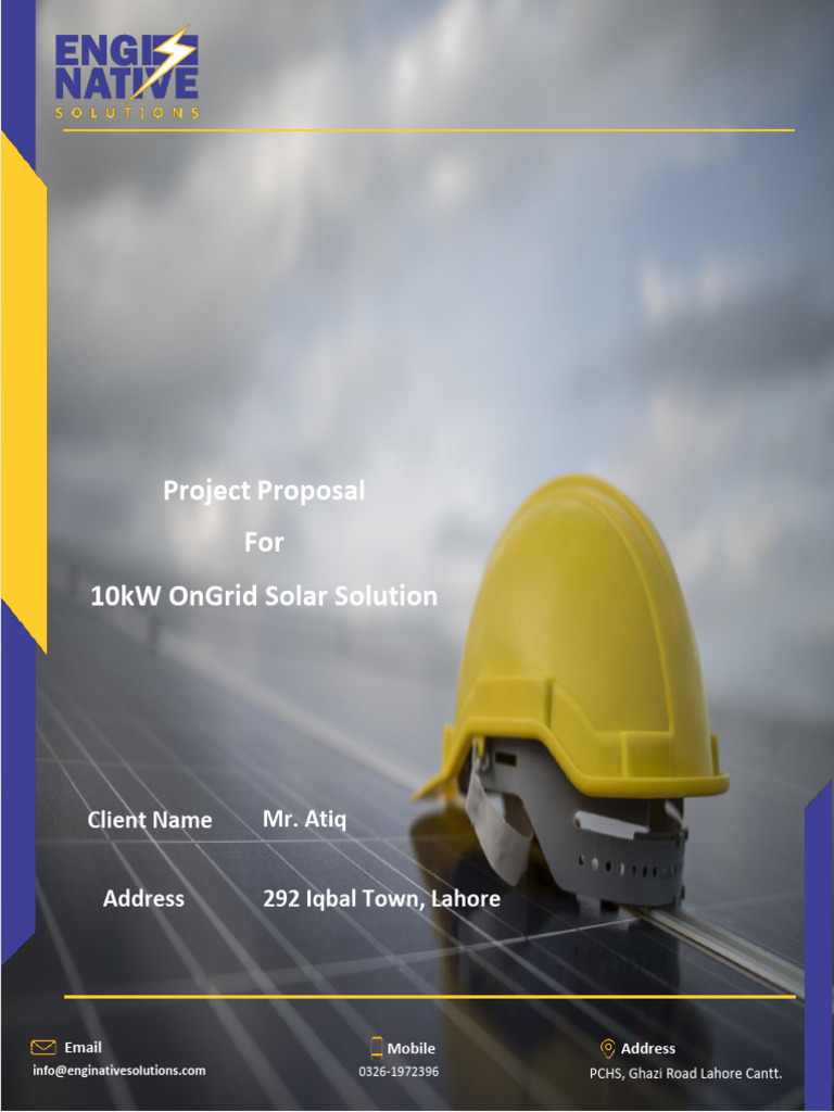 MR Atiq 10kW Ongrid Quotation | PDF | Mains Electricity | Solar Panel