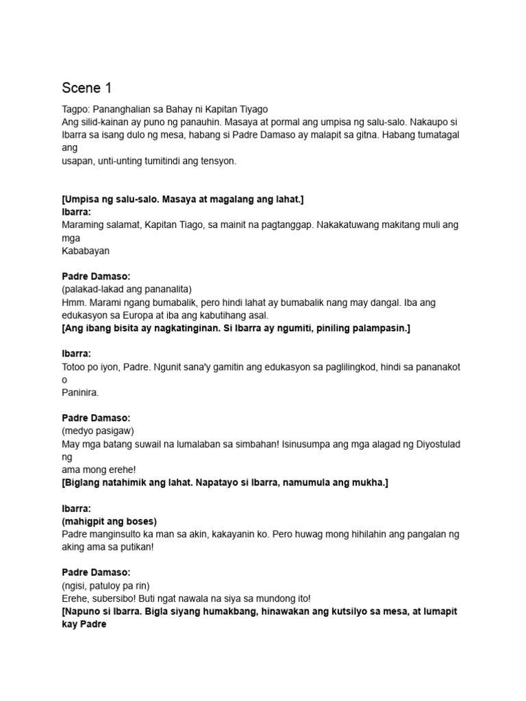 Filipino Script_ Noli Me Tangere | PDF