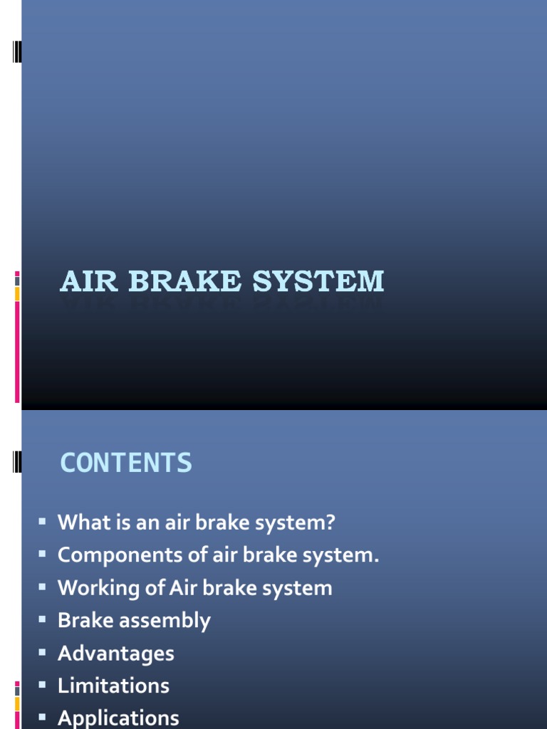 Overview of Air Brake Systems | PDF | Brake | Vehicle Parts