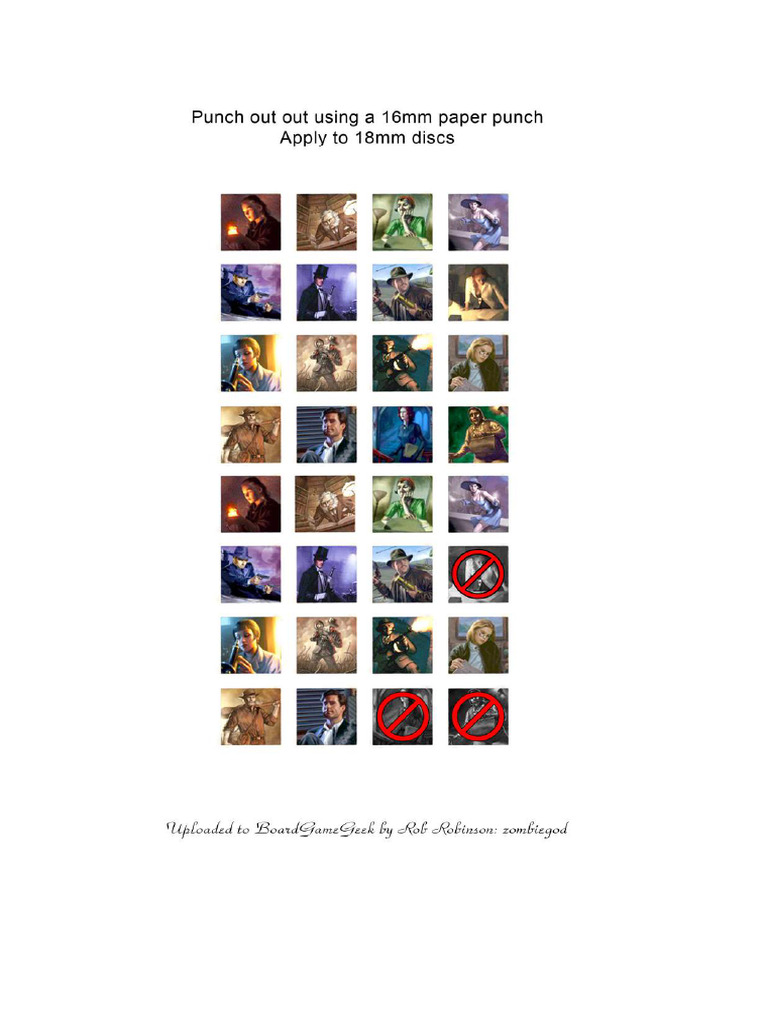 Elder Sign - Wooden Token Stickers | PDF