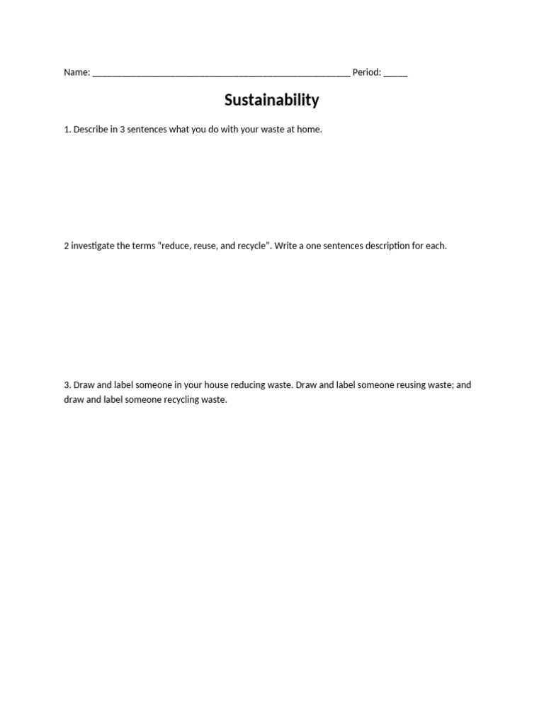 Sustainability Webquest | PDF