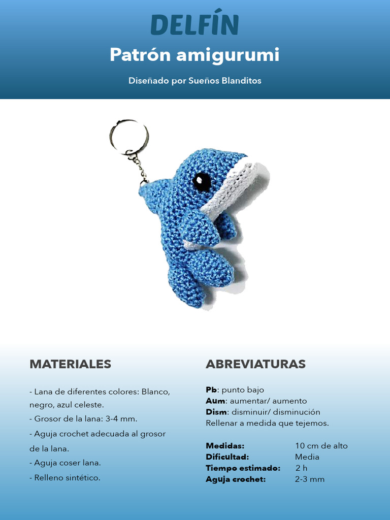 Llavero Delfin | PDF | Amigurumi