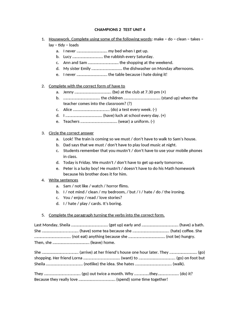 Exercise 4: Language Practice Activities | PDF