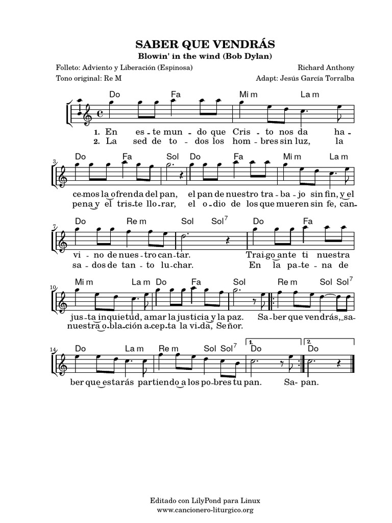 Saber Que Vendras S | PDF