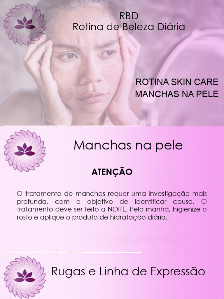AULA7.3-ROTINASKINCAREMANCHASNAPELE.pptx | PDF