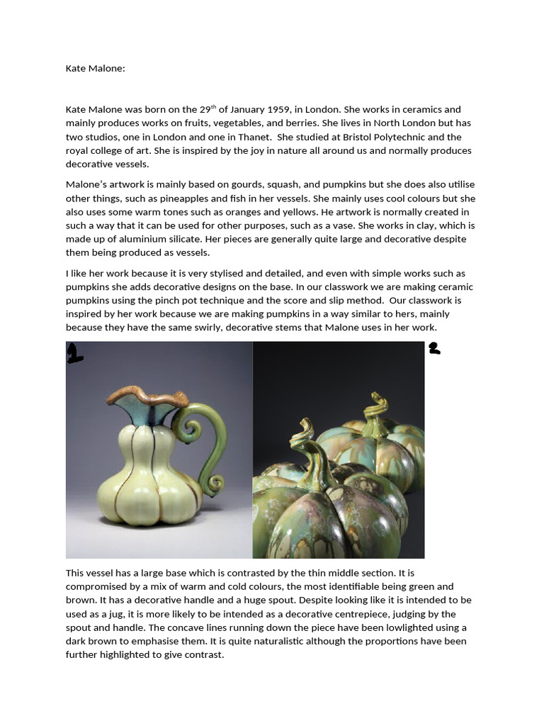 Kate Malone's Decorative Ceramics | PDF