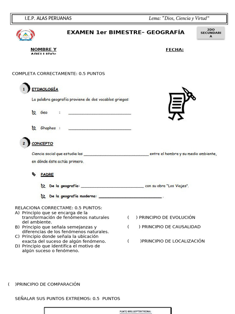 Geografía 3 Aula Pre° Examen Bimes | PDF