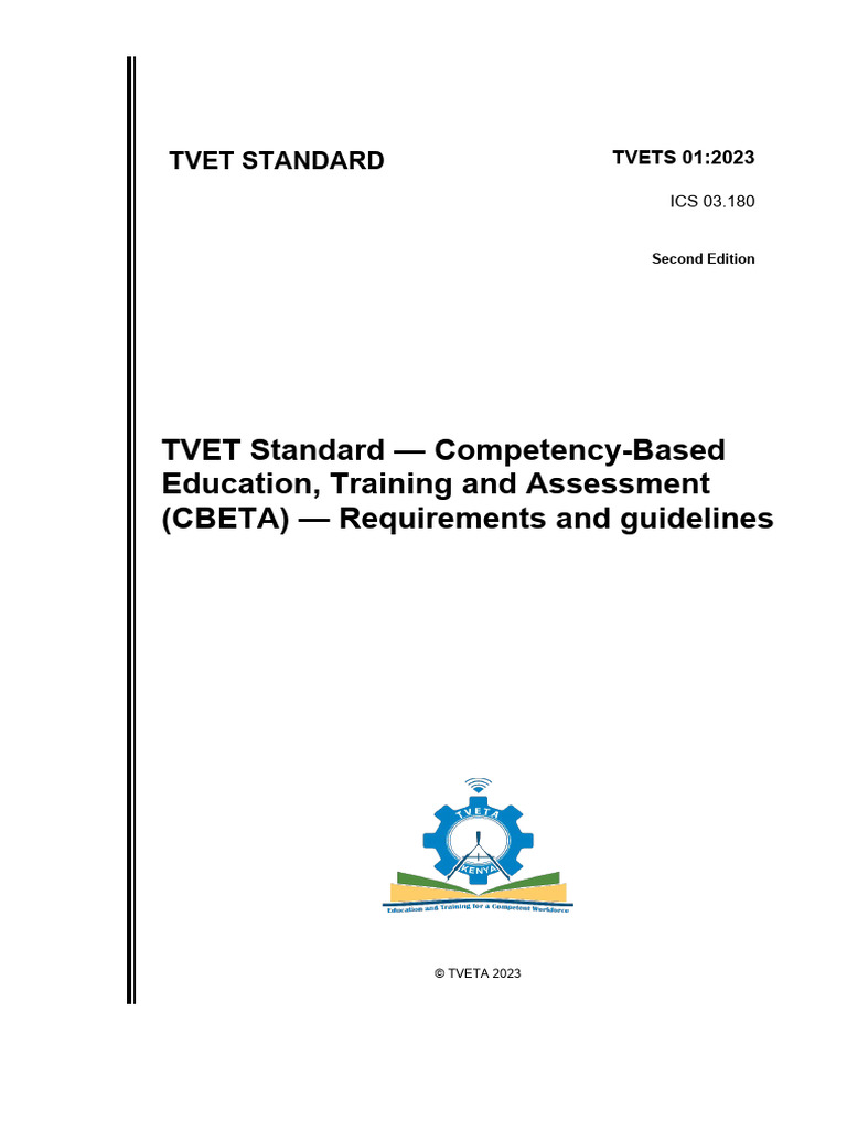 TVETS 01 2023 CBETA Requirements and Guidelines Final Oct 2023 1 | PDF | Textiles | Curriculum