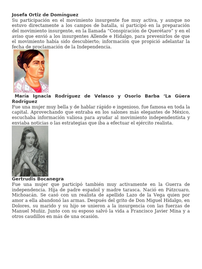 Mujeres Mexicanas que Hicieron Historia | PDF | México