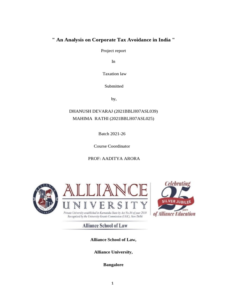 Tax Research Paper (AutoRecovered) | PDF | Taxes | Tax Avoidance