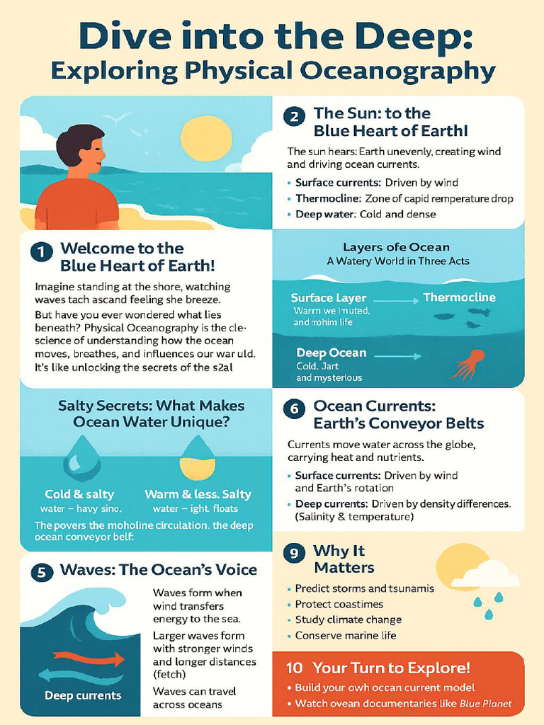 Physical Oceanography Infographic Poster | PDF