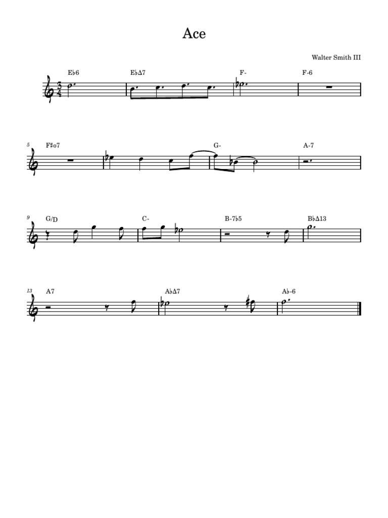 Ace Lead Sheet BB | PDF