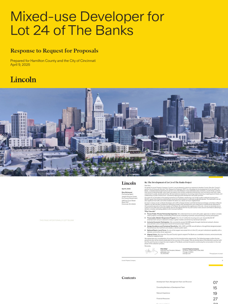 Lincoln Proposal For The Banks | PDF | Mixed Use Development