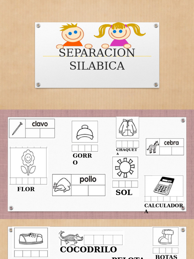 Separacion Silabica KINDER B | PDF