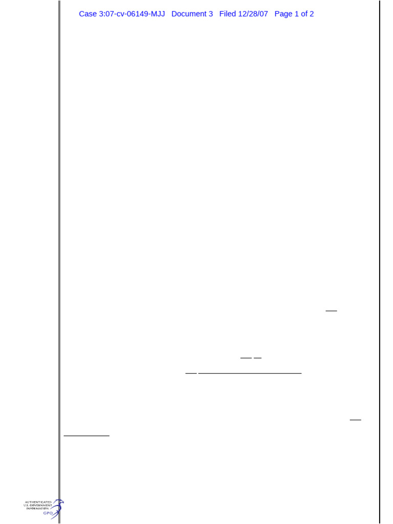 USCOURTS Cand 3 - 07 CV 06149 0 | PDF | Pro Se Legal Representation In ...