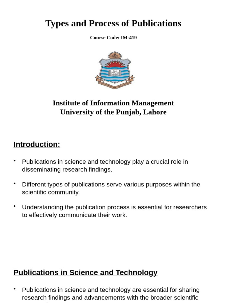 4th New Types of Publications and Process of Publications in Science ...