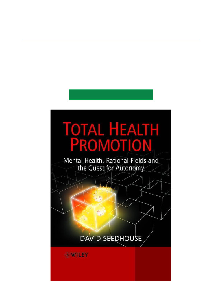 New Release Total Health Promotion Mental Health, Rational Fields and ...