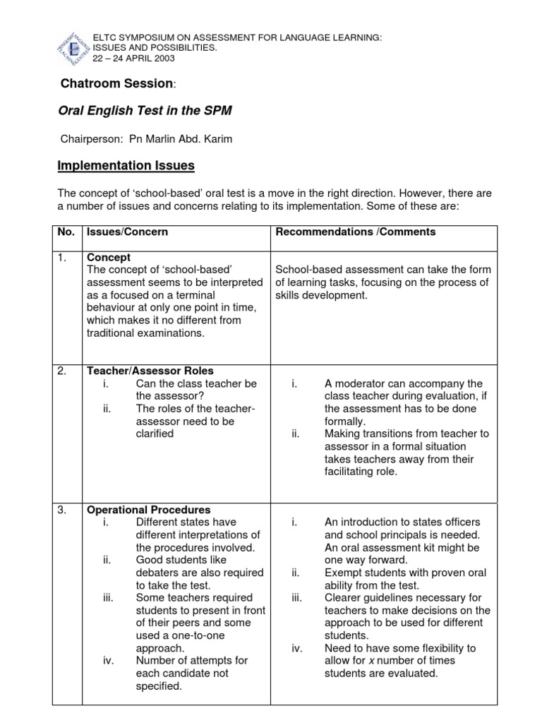 Chat Room | PDF | Educational Assessment | Test (Assessment)