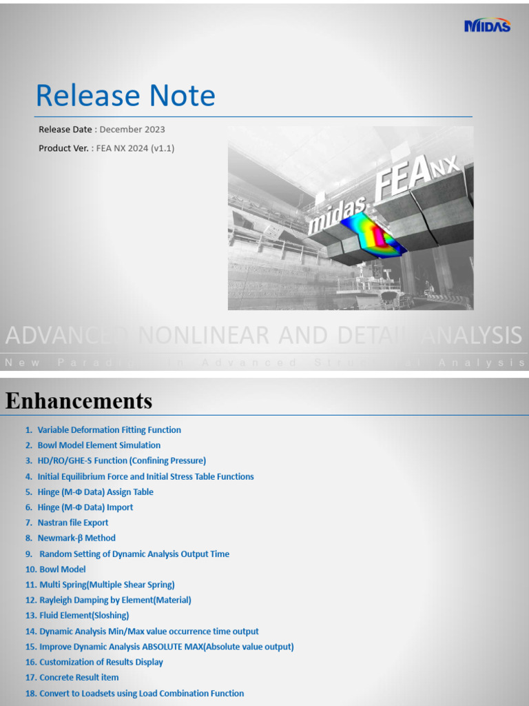 FEA NX 2024 (v1.1) Release Note | PDF | Finite Element Method | Stress ...