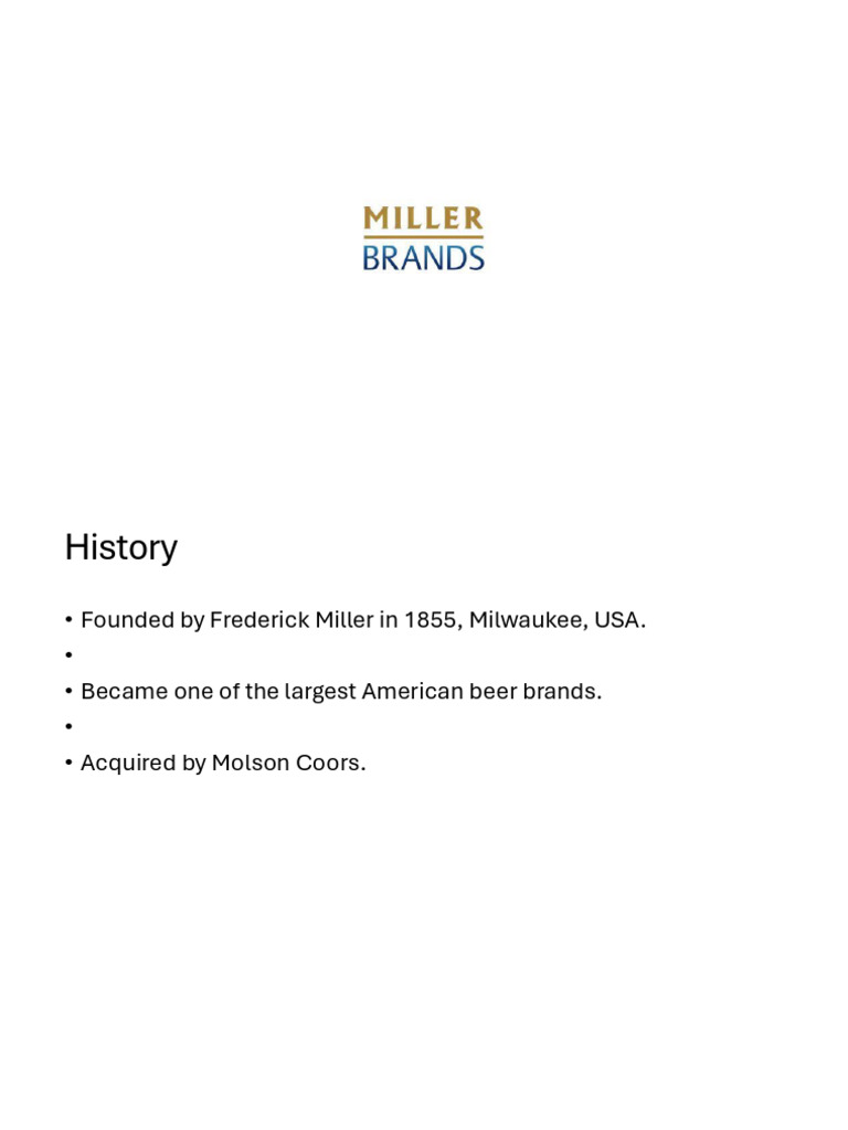 Miller beer ppt. | PDF