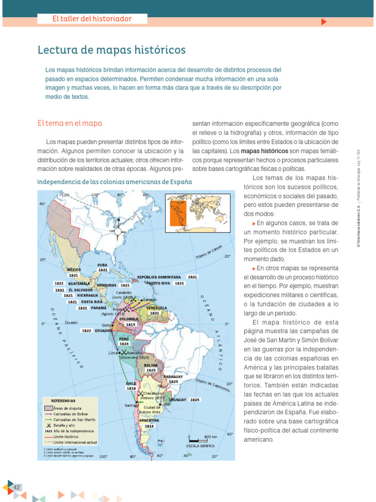 Unidad 1 - Actividad Complementaria - Lectura de Mapas Historicos | PDF | Mapa | Cartografía