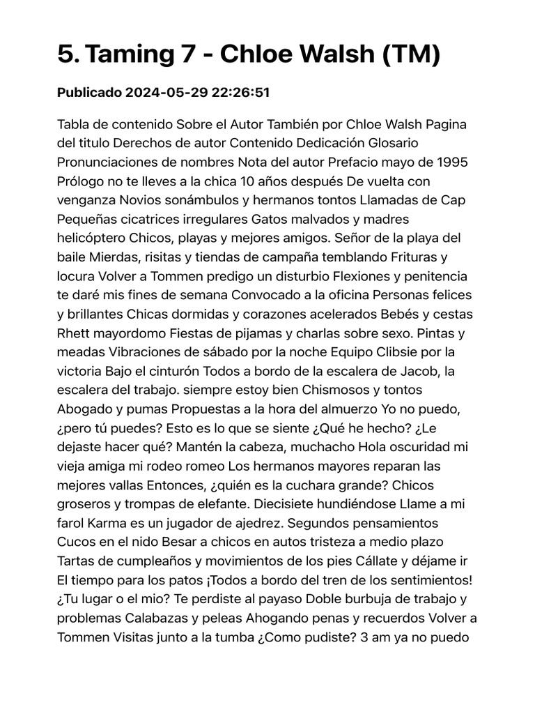 Taming 7 - Chloe Walsh (TM) - PDF Docer - Ar | PDF