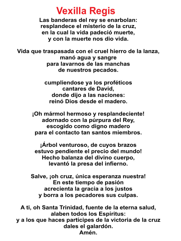 Vexilla Regis Oaracion Canto | PDF